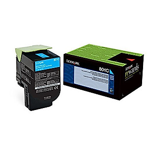 Lexmark (801) toner cartridge set, 80C10C0, 80C10K0, 80C10M0, 80C10Y0