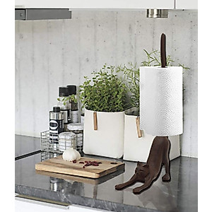 Retro Cast Iron Yoga Cat Paper Towel Holder- Cast Iron Paper Towel Stand - Retro Cast Iron Storage - Multiple uses - Antique Brown