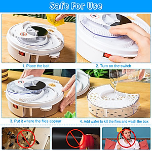 Electric Fly Trap Pest Device Gnat Flying Insect Automatic Indoor Catcher Control Traps Reject Repellents Tools for Patios Ranch (1 Pcs)