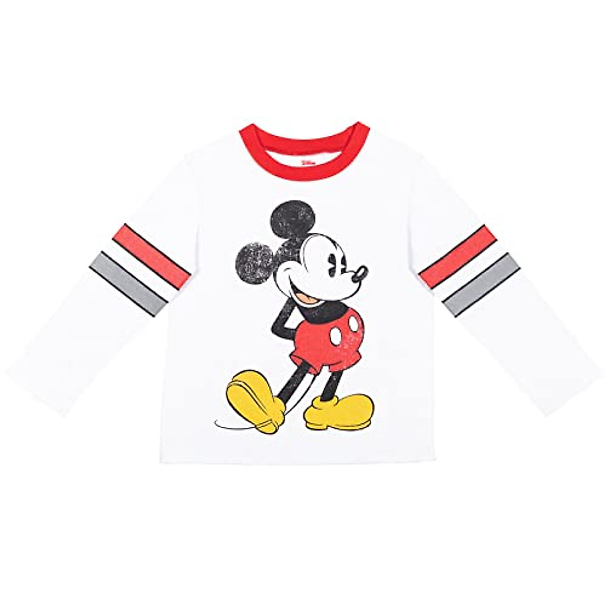 Disney Mickey Mouse Infant Baby Boys Long Sleeve T-Shirt Fleece Pant Set White/Gray 18 Months