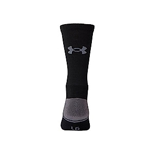 Under Armour Adult Resistor 3.0 Crew Socks, Multipairs , Black/Graphite (6-Pairs) , X-Large