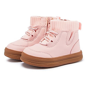 BMCiTYBM Baby Snow Boots Winter Shoes Infant Boys Girls Booties Non Slip Cold Weather 6 12 16 18 20 24 Months Pink Size 12-18 Months Toddler