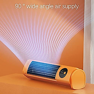 Desktop Conditioners Cooler Tower Fan,Portable Air Streamlined Tower Fan Silent,Space-saving, Bladeless Design, USB Interface - Personal Air Cooler for Office & School Desk /170 (Color : Orange)