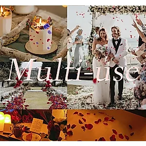 Dried Flower Petals,Dried Rose Petals for Weddings, 20 Cups(3.5Oz) Biodegradable Flower Petals Confetti,Flower Girl Proposal,Table Decorations Valentine's Day