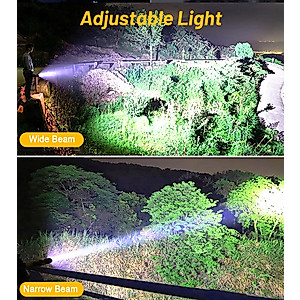 NJ FOREVER Rechargeable Flashlights High Lumens, 900000 Lumens Super Bright Flashlight, 8 Light Modes, IPX7 Waterproof Powerful Handheld LED Flash Light for Camping Home Hiking Outdoor