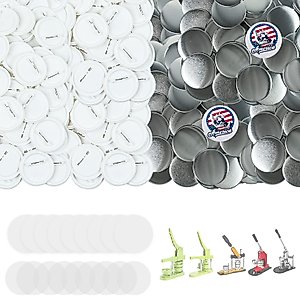 Onemorello 800 PCS Button Maker Supplies, 2.28 inch / 58mm Button Parts Button Supplies, Approx. 2.25 in Blank Button Badge Parts with Paper for Button Maker Machine Pin Maker Machine Button Press