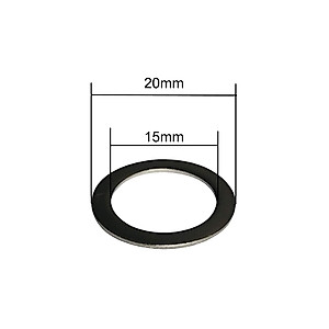 Yuauy 10 x Pedal Washers 20mm x 15mm w/ 1mm Thickness Stainless Steel Replacement Silver for Moutain Bike Road Bike