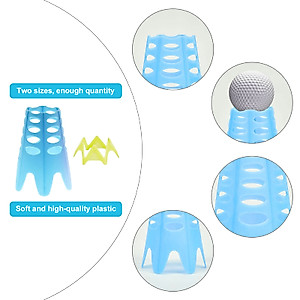 Golf Simulator Tees, 18 Pcs Indoor Golf Tees Golf Mat Tees Plastic Golf Tees Practice Golf Tees Perfect for Turf and Driving Range Winter Golf Tees, Tall + Short (Yellow, Green and Pink)