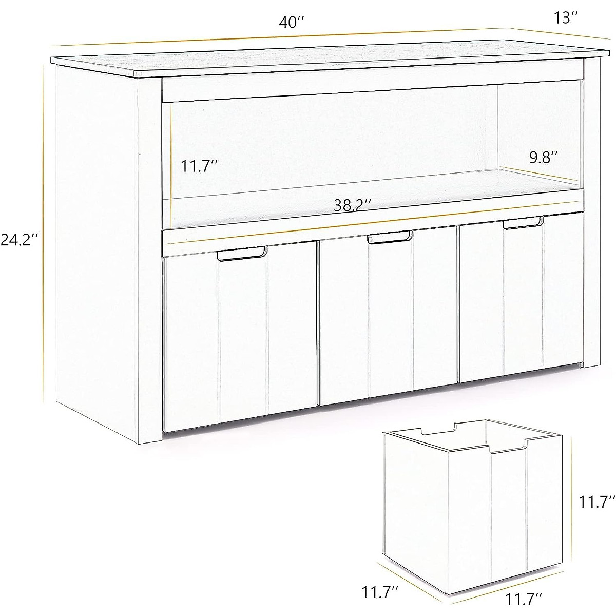 SOSPIRO Kids Toy Storage Organizer with Bins, Toy Storage Cabinet with Bookshelf and Movable Drawers, Wooden Toy Box for Boys and Girls, Nursery, Playroom, Kids Room, Grey