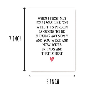 When I First Met You I Was Like - Funny And Sarcastic Friendship Card - Best Friend Birthday Card For Bestie - Sweet Unique Birthday Card