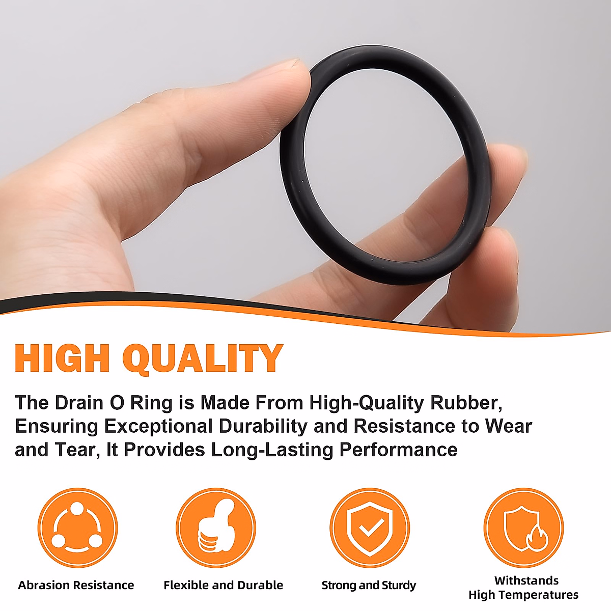 Plunger O-Ring Gasket Compatible with T&S Brass 010389-45, Twist Waste Drain Valve Stopper O-Ring for 3-Tier Sink Drains, Sink Drain O-Ring Prevents Leaks and Keeps Kitchen Sink Running Smoothly-4 pcs