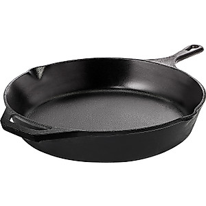 Utopia Kitchen 12 Inch Pre-Seasoned Cast iron Skillet - Frying Pan - Safe Grill Cookware for indoor & Outdoor Use - Chef's Pan - Cast Iron Pan (Black)