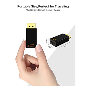 CableCreation DisplayPort to HDMI Adapter 3 Pack, 1080P Gold Plated DP to HDMI Adapter (Male to Female) 1.3V, Uni-Directional Display Port to HDMI Adapter