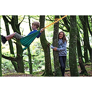 Hape Pocket Swing| Green Portable Hammock for Kids, Outdoor Children’S Swinging Chair, Easy Attach Mechanism for Ages 5+, 220 Lb Weight Capacity