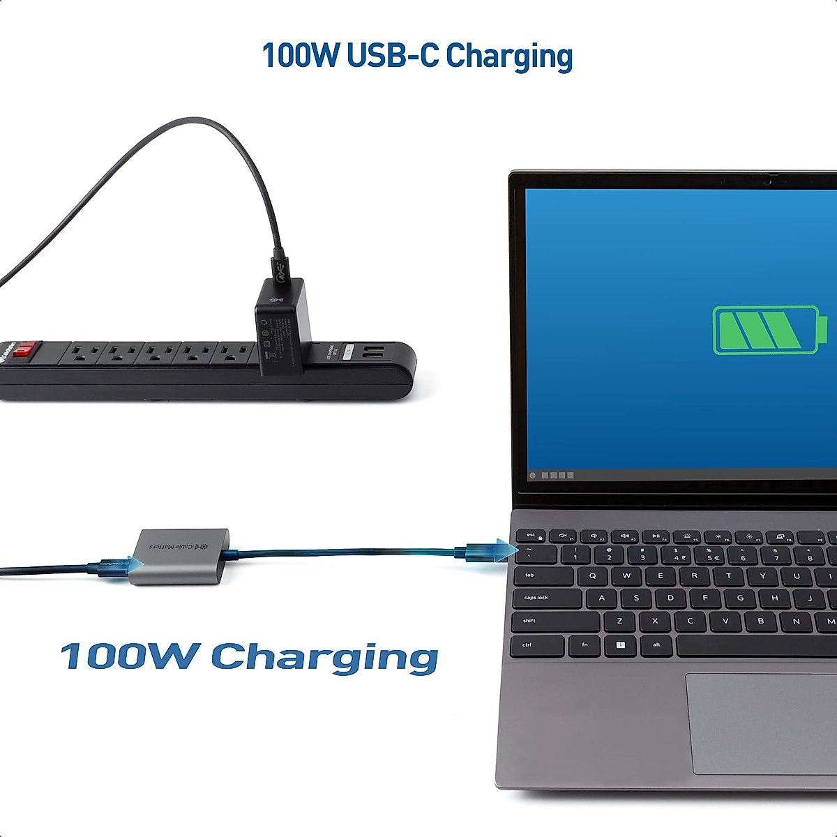 Cable Matters USB C to 2.5 Gigabit Ethernet Adapter with Charging 100W, 2.5g Ethernet to USB-C Adapter (2.5gbps Ethernet Port) - Compatible with MacBook Pro, iPad Pro, XPS, Microsoft Surface Pro