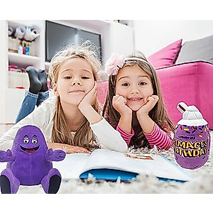 BeyondNice Grimace Shake Yellow Hat Burger Busters Shake Plushies Plush Toy Plushie Stuffed Animal Toy Game Doll Toddlers Toys (2pcs-2)