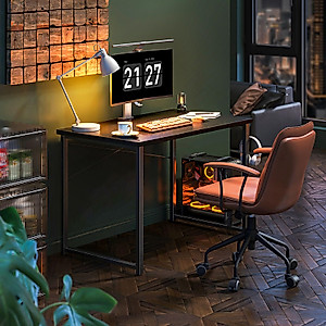 Coleshome 40 Inch Computer Desk, Modern Simple Style Desk for Home Office, Study Student Writing Desk, Black