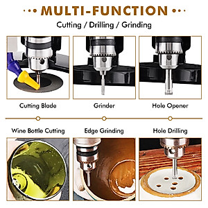 Glass Bottle Cutter, Electric Bottle Cutting Machine，6000R/Min Electric DIY Bottle Cutter Machine Wine Bottle Cutting Tool Kit for Various Wine Bottles, DIY Creative Crafts Decoration