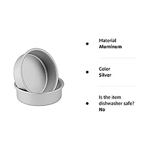 Wilton Small and Tall Aluminum 2 x 6-inch Layer Cake Pan Set, 2- Piece