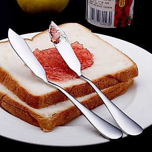 Butter Knife, McoMce Durable Stainless Steel Spreader Knife, Professional Cheese Spreaders, Convenient Butter Knives, Butter Knife Spreader Set of 4 for Breakfast, Butter, Cheese and Condiments