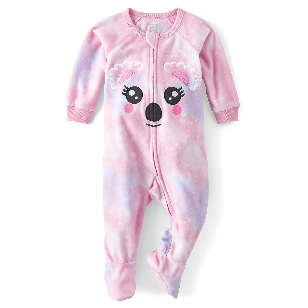 The Children's Place,and Toddler Fleece Zip-Front One Piece Footed Pajama Koala Face,SPARKLE PINK,3T