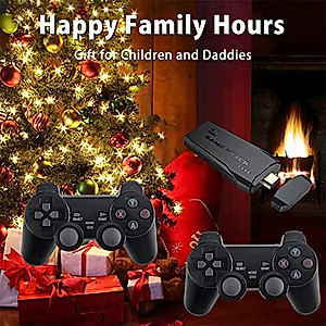 Wireless Retro Game Console, New Game Stick Lite 2023 Best Childhood Memories, Plug and Play Video Game Stick Built in 10000+ Games,9 Emulator Console,Dual 2.4G Wireless Controllers,4K HDMI Output