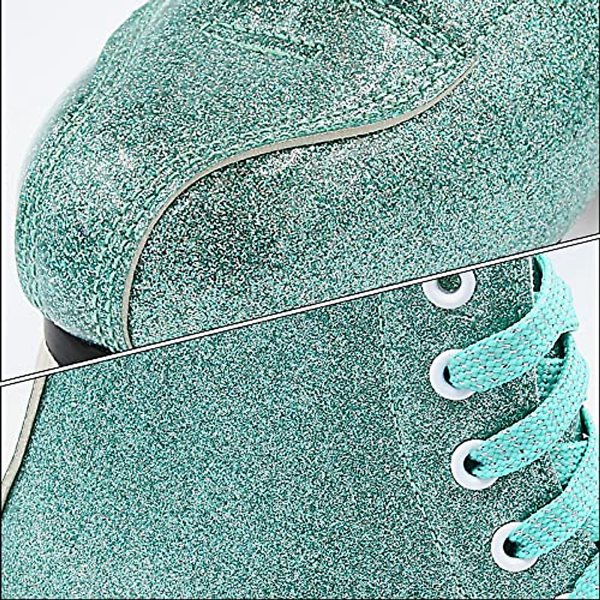 PERZCARE Roller Skate Shoes for Women/Girls,Retro 4 Wheels Quad PU Leather High-top Skates,Men/Boys Indoor Outdoor Shiny Roller Skates for Youth/Adult Unisex