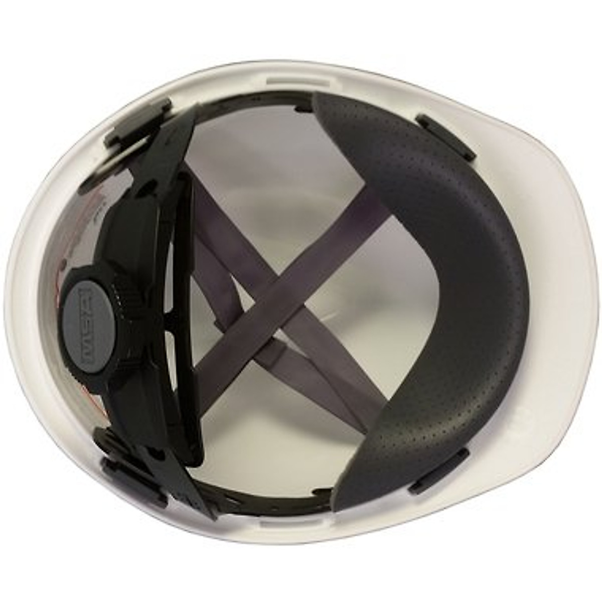 MSA V Jumbo (Large) Size Cap Style Hard Hats w/FasTrac III Suspensions and Handy Tote Bag - White