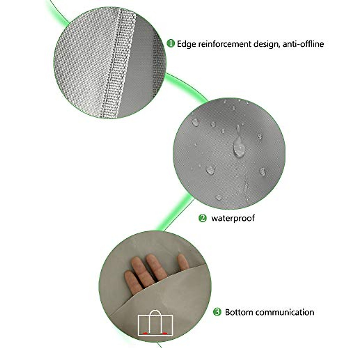 IHOMAGIC 3 Sections Large Laundry Hamper, Laundry Bag Collapsible, Foldable Fabric Clothes Sorter Storage Bag with Carry Handles for Dirty Clothes for Home Bathroom Dormitory 85L 23.6x12.6in Grey