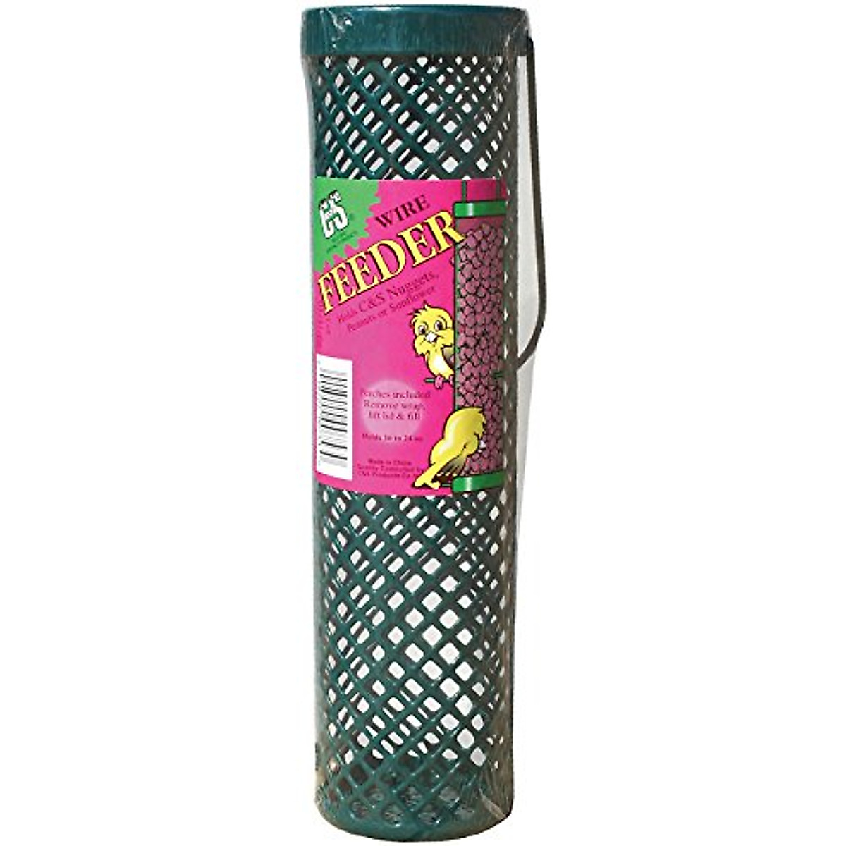 C&S Products CS Products Wild Bird 24 oz. Wire Tube Nugget Feeder 20 ports