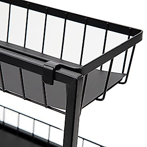 HEITIGN L Shape Under Sink Organizers Cabinet Pull Out Drawer 2 Tier Slide Out Cabinet Undersink Organizers Kitchen L Shape Under Sink Organizers 2 Tier Load Capacity 50lbs Multi Use