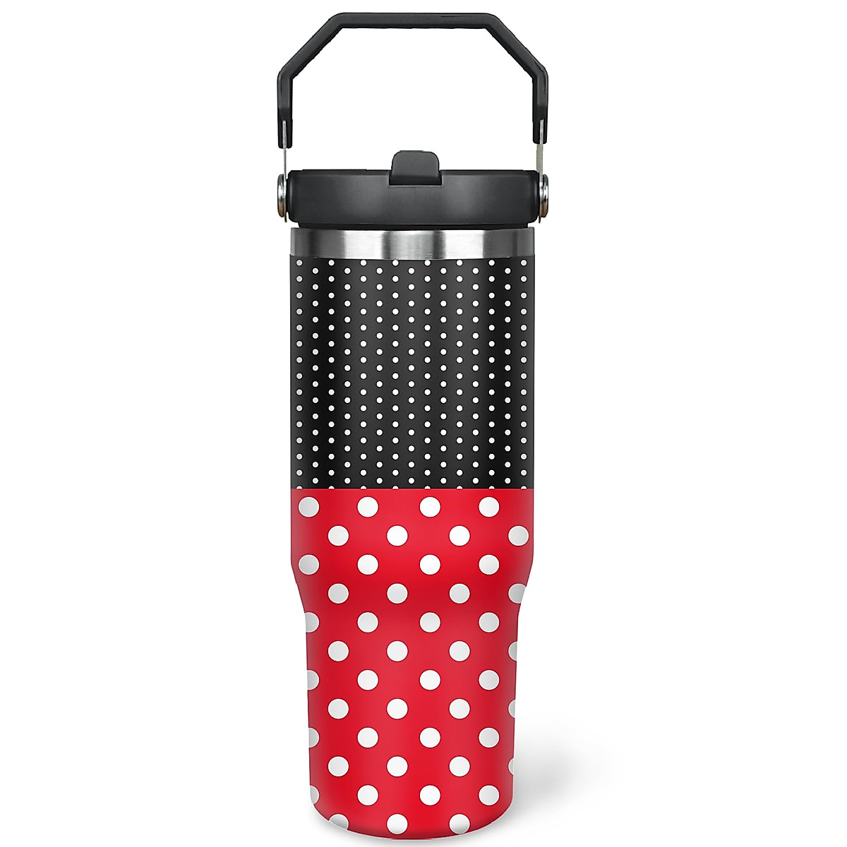 thmasamwr Cute Mouse Tumbler with Lid and Straw, Stainless Steel 30oz Tumbler with Handle, Cartoon Mouse Gifts Coffee Mug Water Bottle Cups for Women and Girls