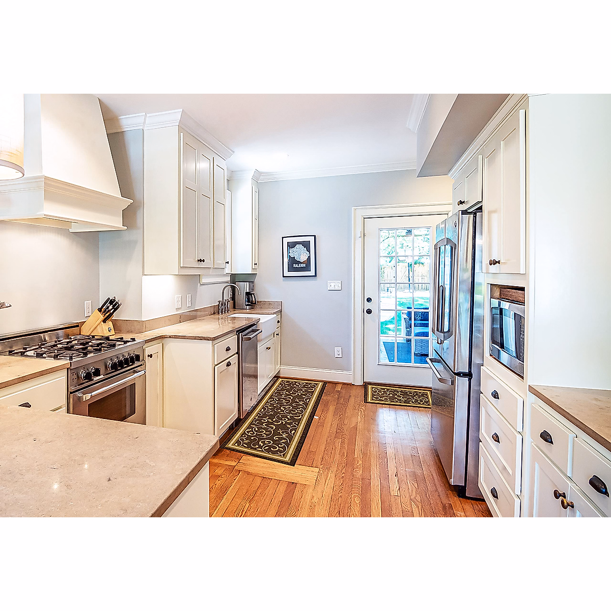 Kitchen Rug Non-Skid | Runner Mat Non-Slip Rug for Kitchen Floor with Rubber Backing Floor Mat | Low Profile (20" x 59") (1923-Brown)