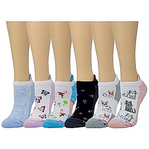 Motion Dr Women's 6pk Compression Low Cut Anklet Socks (9-11, Assorted)