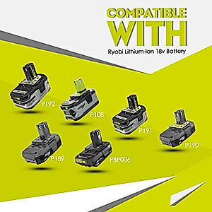 Ecarke for Power Wheels Adaptor for Ryobi 18V One+ P108 P107 P102 Battery Dock Power Connector RC Toy & Car,e-Bike 12 Gauge Robotics （with Wire Terminals）