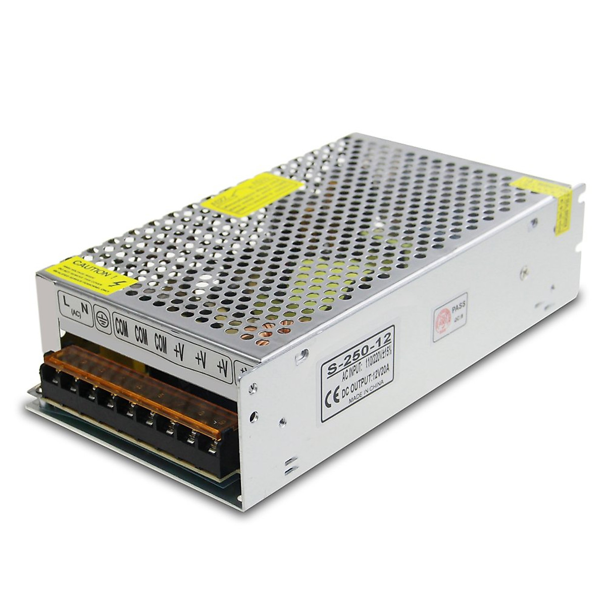 ALITOVE DC 12V 20A 240W Power Supply Transformer Switch AC 110V / 220V to DC 12V 20amp Switching Adapter Converter LED Driver for LED Strip Light CCTV Camera Security System