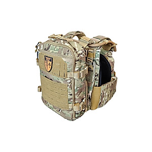 Tactical Airsoft Helmet and Gear Deployment Backpack (Brown)