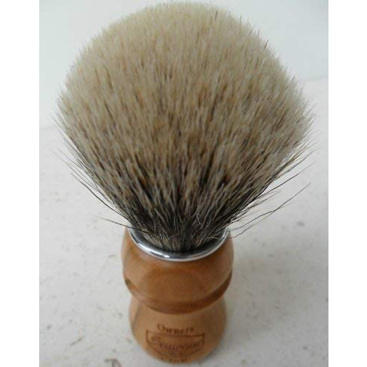 S.O.C. Cherry Wood Shave Brush - Badger shave brush by Semogue