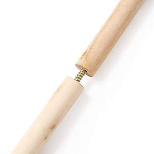 TTS Replacement Wood Handle, Durable Wood Broom Handle for Cleaning and Sweeping, Efficient Cleaning and Storage