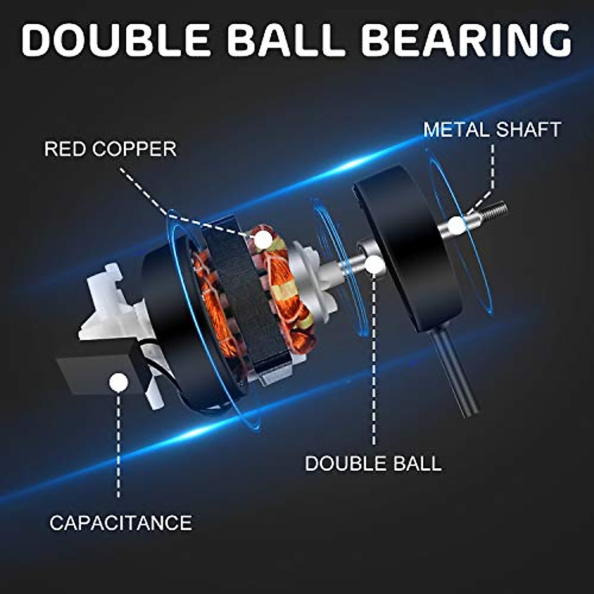 HealSmart 24 Inch Industrial Wall Mount Fan, 3 Speed Commercial Ventilation Metal Fan