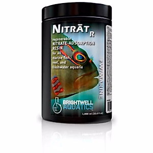 Brightwell Aquatics Nitrat-R – Nitrate Removing Resin Filter Media for All Marine and Freshwater Aquariums, 500-ml