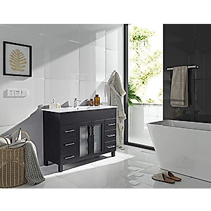 Laviva Nova 48 - Espresso Cabinet Ceramic Basin Countertop