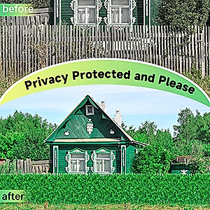 12 PCS Artificial Grass Wall Panel 23.6”x15.7”Boxwood Hedges Wall Panels Grass Backdrop Greenery with UV Protection, Fairy Privacy Grass Wall Decor for Fence, Backyard, Weddings and Events