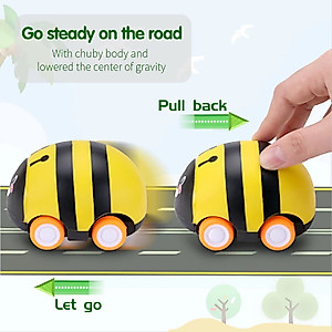 DAZHONG Toys Cars Set Light Up Friction Powered Vehicle Play Push and Go Back and Forth Car Toys Party Fillers for 3+ Years Old Toddlers Kids Boys Girls Party Gifts