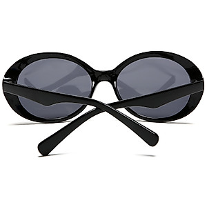 SAMBA SHADES Women's Sunglasses Polarized Lens Oversized Frame Retro Audrey Hepburn Style Black