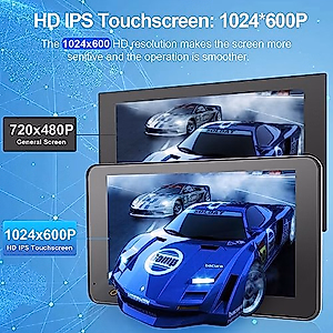 PASLDA Newest Wireless Portable Car Stereo with Apple Carplay/Android Auto/Mirror Link for Truck RV Vehicles, Dash Mount Touchscreen Multimedia Player Bluetooth & Backup Camera, Auto Connect