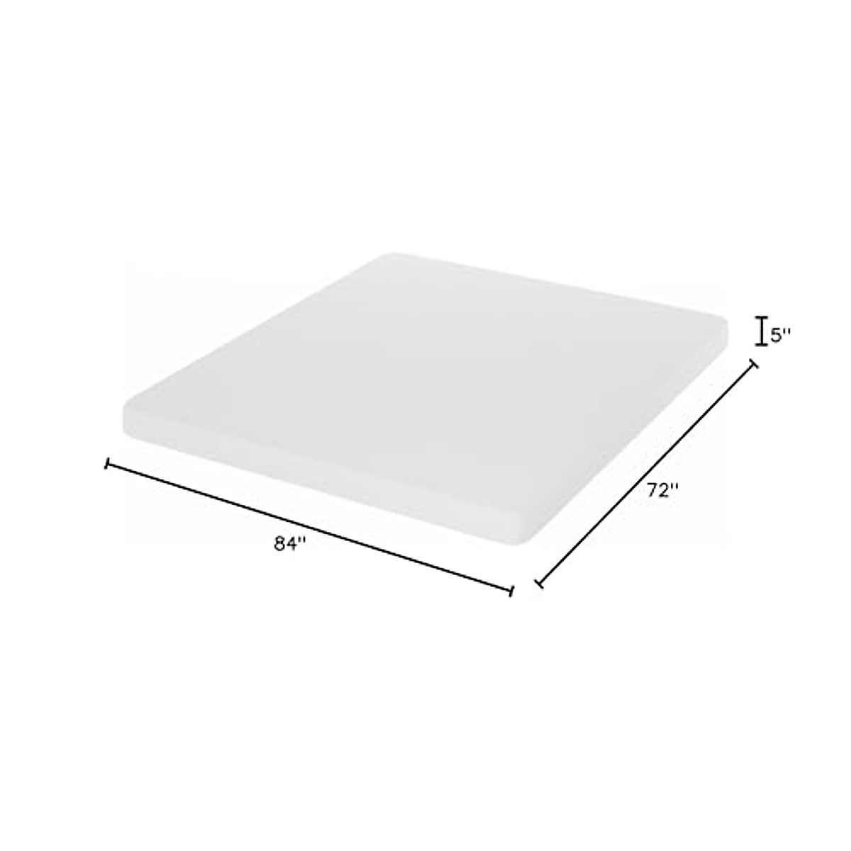 Furinno Tidur Cooling Gel Memory Foam Mattress, 5 Inch, California King