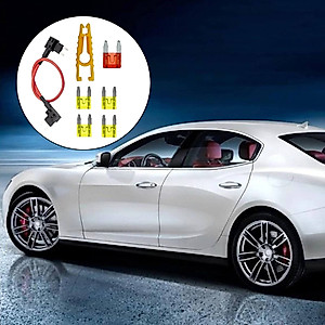 TIPM Bypass Cable, Fuse Adapter Fuse Holder,Repair Fuel Pump Relay Bypass Cable Compatible with Dodge Ram 1500 2500 3500 Jeep Chrysler VW 2007-2016, 14AWG Wire/20AMPs Replace CBWPR091AA