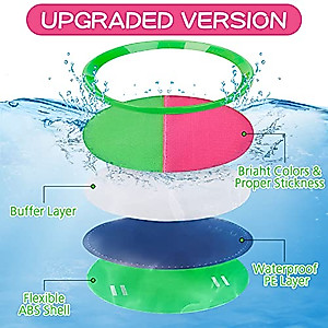 TOPLUS Toss and Catch Ball Set with 6 Paddles 3 Balls 1 Flying Disc Yard Games for Kids Outside Toys Beach Toys Camping Games Indoor and Outdoor Games for Kids and Family