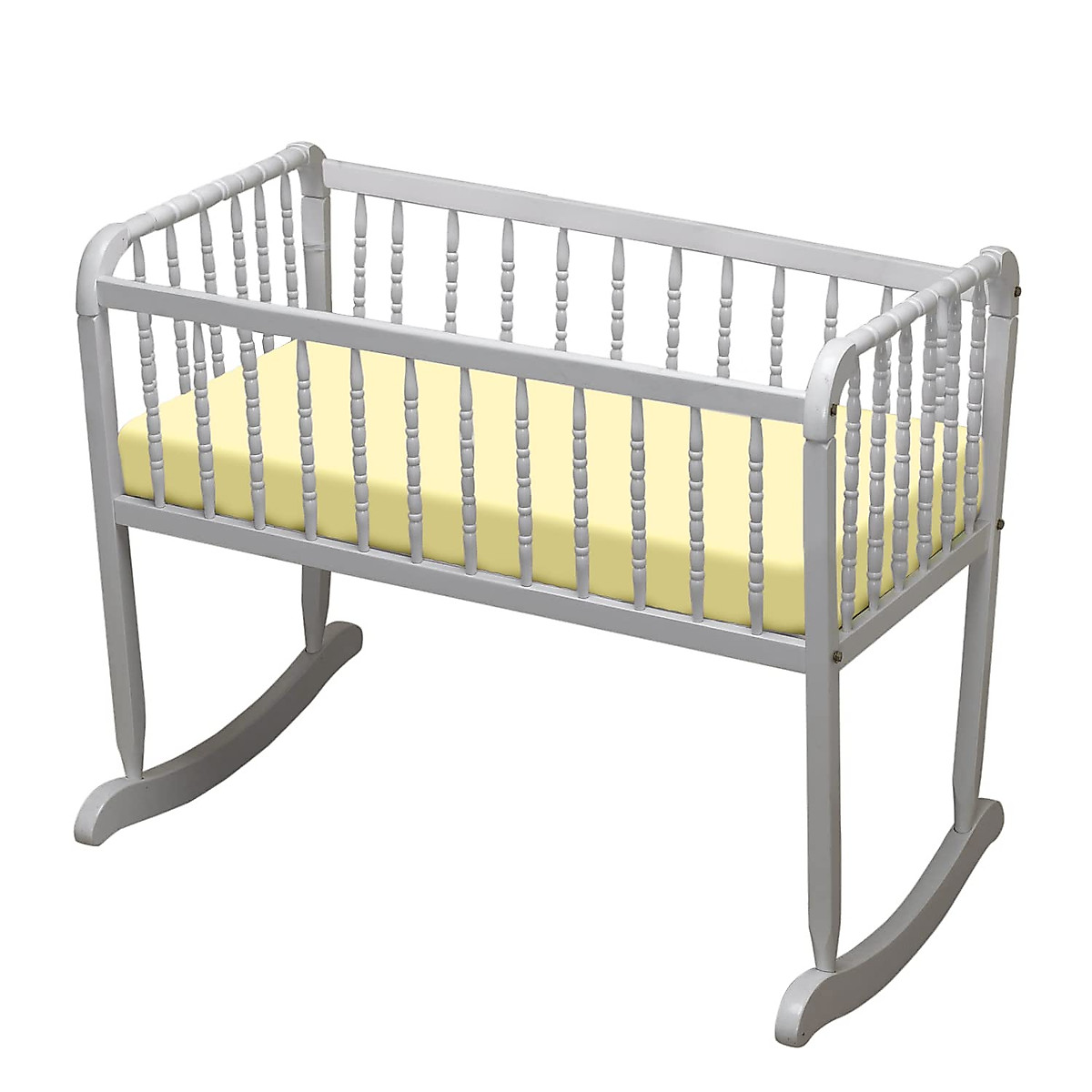 Baby Doll Bedding Modern Hotel Style Cradle Bedding Set, Yellow